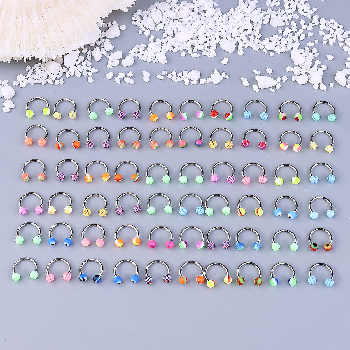 Drperfect Septum Jewelry for Women Men 8MM Horseshoe Septum Ring 16G Surgical Steel Septum Piercing Jewelry 8MM