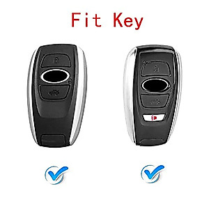 Royalfox(TM) 3 4 Buttons 3D Bling Diamond Crystals Smart Remote Key Fob case Cover for Subaru Outback Forester Crosstrek Ascent BRZ WRX Legacy Impreza STI (Silver)