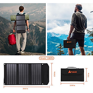 Takki 111Wh Portable Power Station with 30W Solar Panel Included for Camping Outdoor Laptop Emergency