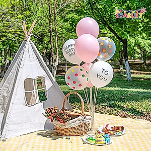Sharlity 4 Sets Balloon Stand Kit Table Balloon Stand Holder for Graduation Birthday Baby Shower Wedding Anniversary Party Decorations