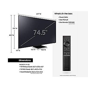 SAMSUNG QN75QN800A 75" QN800A Series UHD Neo QLED 8K Smart TV with an Additional 1 Year Coverage by Epic Protect (2021)