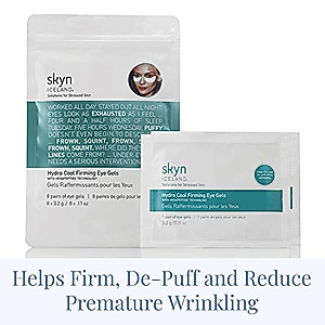 skyn ICELAND Hydro Cool Firming Eye Gels: Under-Eye Gel Patches to Firm, Tone and De-Puff Under-Eye Skin, 8 Pairs