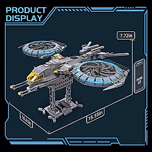 NEWABWN Star Space Raptor Attack Aircraft, War Airplane Model Spaceship Building Set for Adults, Compatible with Lego Set, Space Shuttle Fighter Military Plane Toy Gift for Boys 8-14 (887PCS)