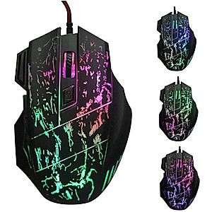 NCRD Gaming Keyboard Mouse Headset & Mouse Pad Kit, LED Backlit Wired