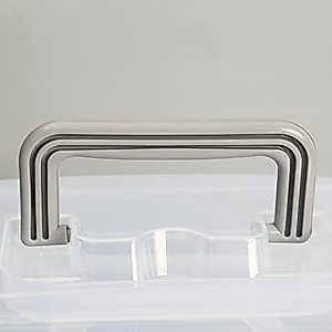 Tosnail 10-Inch 2 Layers Clear Plastic Craft Organizer Box Storage Container for Sewing, Painting, Arts