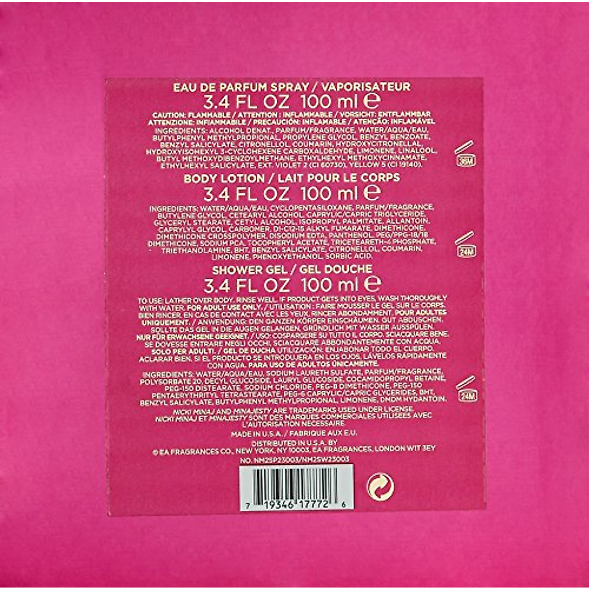 Nicki Minaj Minajesty 3 Piece Gift Set