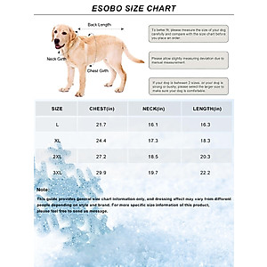 Esobo Dog Apparel Autumn Winter Soft Plush Cotton Dog Coats Pullover extra turtleneck Dog Pajamas Jumpsuit Outfit Clothes for Small Medium Large Dogs