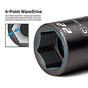 Capri Tools 3/8 in. Drive Shallow, Semi-Deep and Deep Impact Socket Set, Metric, 8 to 22 mm, 45-Piece