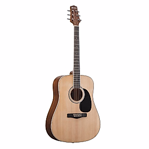 Boroughs B30DNT Dreadnought Acoustic Guitar Pack with Tuner, Gig Bag and Strap, Natural