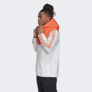 adidas Adidas Football Soccer Tiro Windbreaker Men, White/Solar Red, X-Large