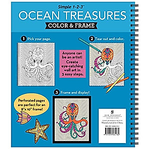 Color & Frame - Ocean Treasures (Adult Coloring Book)
