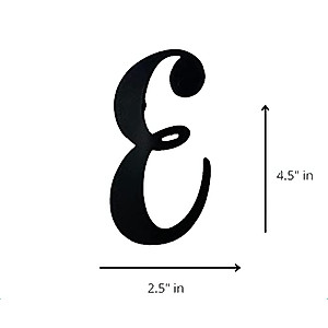 JinJing Charms Letter E for Bogg Bag Handbag Accessories Beach Tote Personalized DIY 3D Printed Decorative A-Z Alphabet Large Initials Letters Black