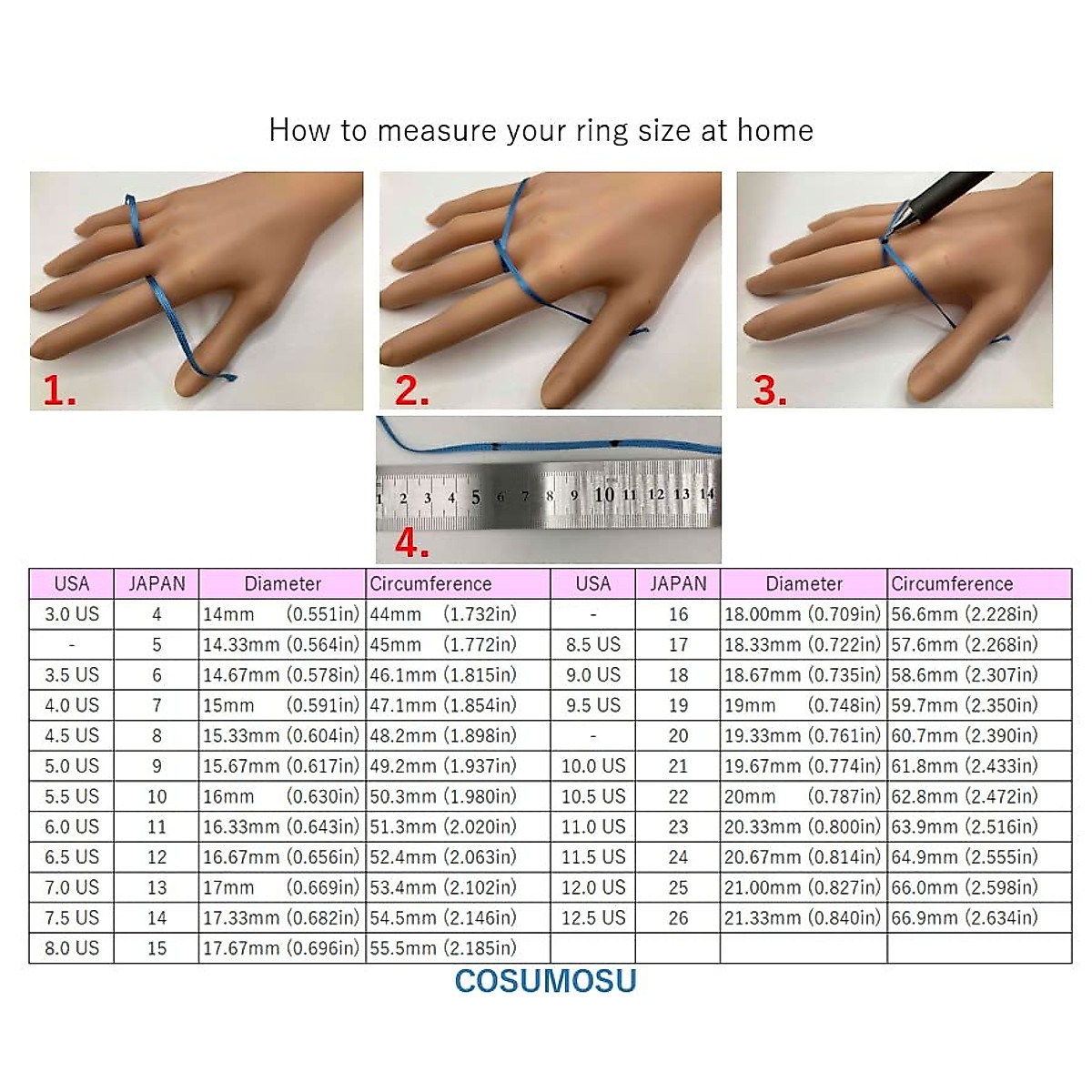 COSUMOSU Sterling Silver Viking Compass Vegivisir Ring (10)