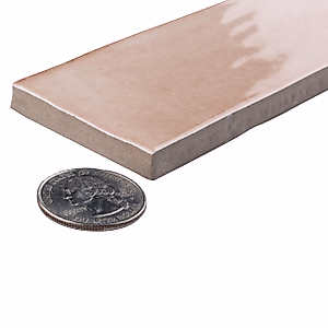 Merola Tile Coco Glossy Orchard Pink 2" x 5-7/8" Porcelain Wall Tile