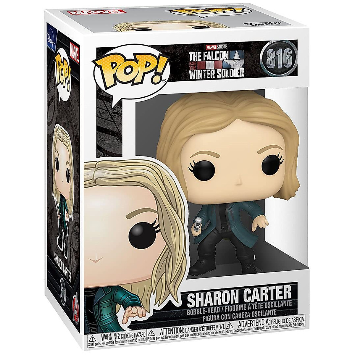 POP Marvel: Falcon and The Winter Soldier - Sharon Carter Funko Vinyl Figure (Bundled with Compatible Box Protector Case)