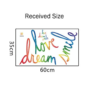 Inspirational Wall Decor Quotes for Living Room – Love Dream Smile – Wall Decor for Bedroom Classroom Playroom Nursery Girls Boys Room Wall Decals Decorations