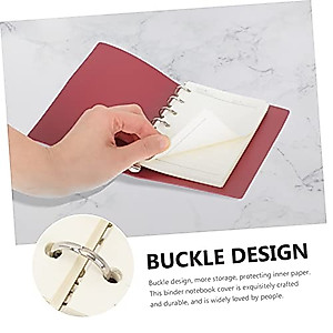 Ciieeo 5 Sets vintage diary hard cover notebooks diary sketchbook field notes sketchbook diary planner refillable diary notebook business card pocket binders Metal ring office Adhesive