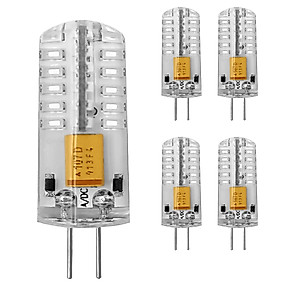 Green G4 LED Light Bulbs AC/DC 12V 24V 2.5W Bi-Pin Base Equivalent to 20W Halogen Lamp Non-Dimmable 200Lumens RGB Colorful for Landscape Lighting Festival Decoration Atmosphere Creation, Pack of 4