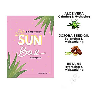 FACETORY Collection Facial Mask Set - Hydrating, Purifying, Soothing, Moisturizing, Revitalizing - Soft, Form-Fitting Face Masks, For All Skin Types, Pack of 5 Sheet Masks
