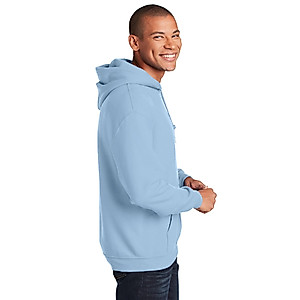 Hooded Pullover Sweat Shirt Heavy Blend 50/50 7.75 oz. by Gildan (Style# 18500) (Large, Light Blue)