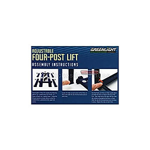 GreenLight Four-Post Lift (1:18 Scale), Blue