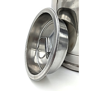 15 Qt Milk Can Tote, Stainless Steel with Lid and Handle 4 Gallon