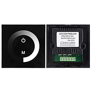LED Dimmer Switch, Beautiful Appearance LED Touch PanelDimmer Switch for Fashionable Design for Ambient Lighting(Black)