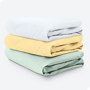 Bare Home 3-Pack Fitted Crib Sheet - Premium 1800 Ultra-Soft Microfiber - Breathable - Baby Sheet - for Boys & Girls - Fits Standard Crib and Toddler Mattresses (Crib, Morning Sun/Spring Mint/White)