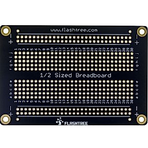 whiteeeen Solder-able or Less Breadboard Board Gold Plated Finish Proto Board PCB DIY Kit for Arduino (1/2 Solder-able (5pcs))