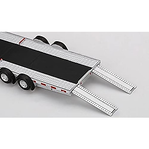 Truescale Miniatures Car Hauler Trailer Type A Silver 1/64 Diecast Model by True Scale Miniatures MGTAC15