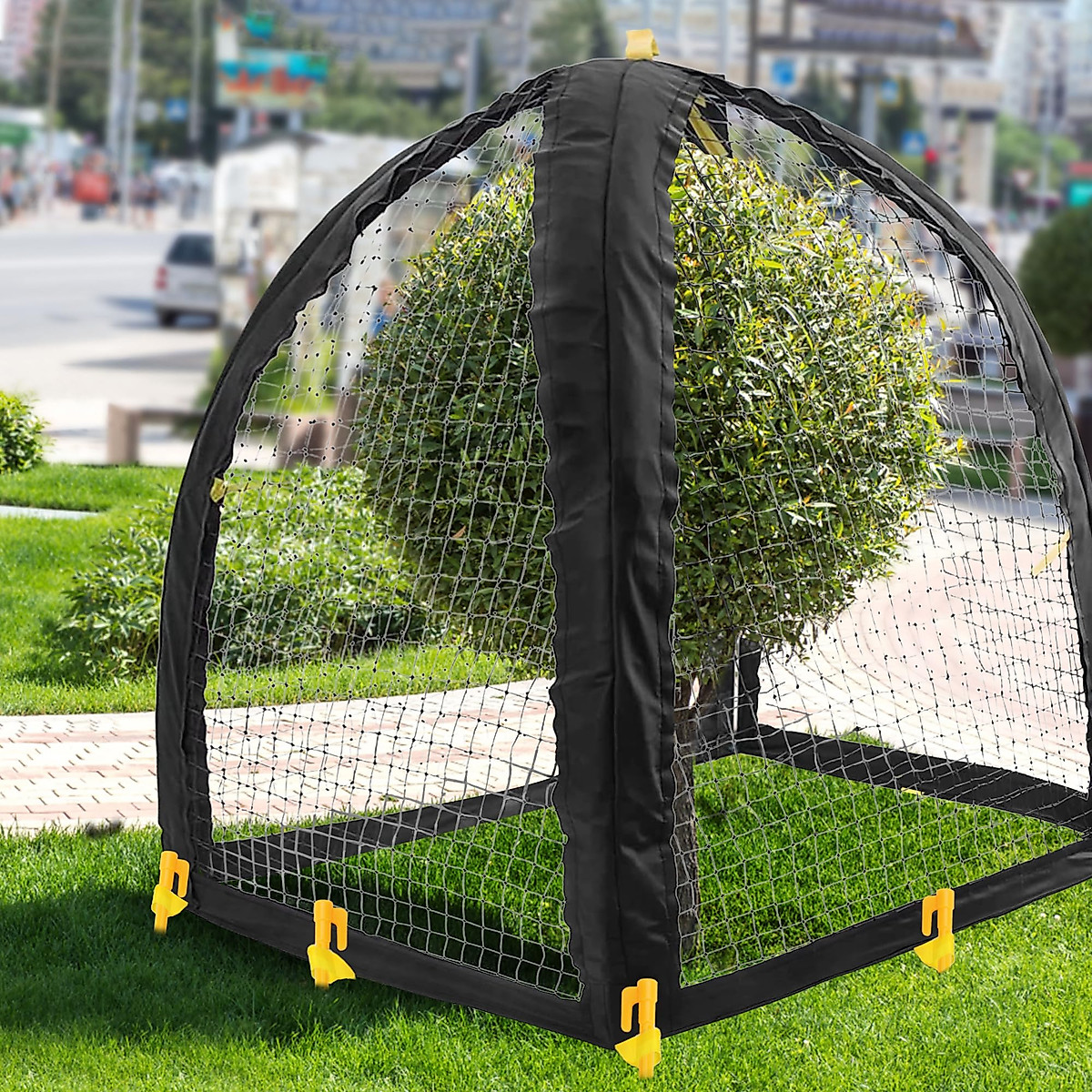 Large Pest Guard Cover-35 x35 x 39 Inch Pest Guard Tent with Stakes-Garden Plants Cloche Tent for Protect Plants Vegetables Fruits Shrubs from Squirrel Bird Eating (L)