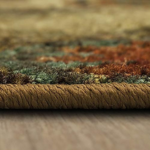 Mohawk Home Caravan Ornamental Floral Medallion 2' x 8' Area Rug - Orange - Perfect for Living Room, Dining Room, Office