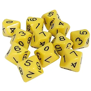 LEARNING ADVANTAGE 7340 10-Sided Dice - Set of 12 - Hands-On Math Manipulative - Teach Early Numeracy - Math Games for Kids