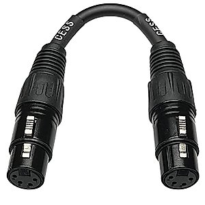 CESS-245-4i Balanced 4-Pin XLR Female to Female, Headphone Audio Coupling/Gender Change Cable, Single (4 Inches)