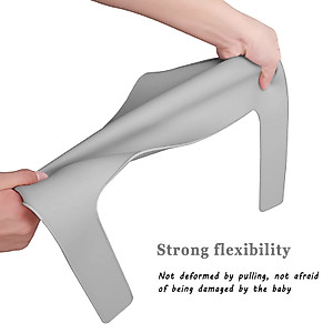 High Chair Placemat, Durable High Chair Placemat Silicone, Clean and Hygienic, Suitable for IKEA Antilop Highchai, for Toddlers and Babies (Light Gray)