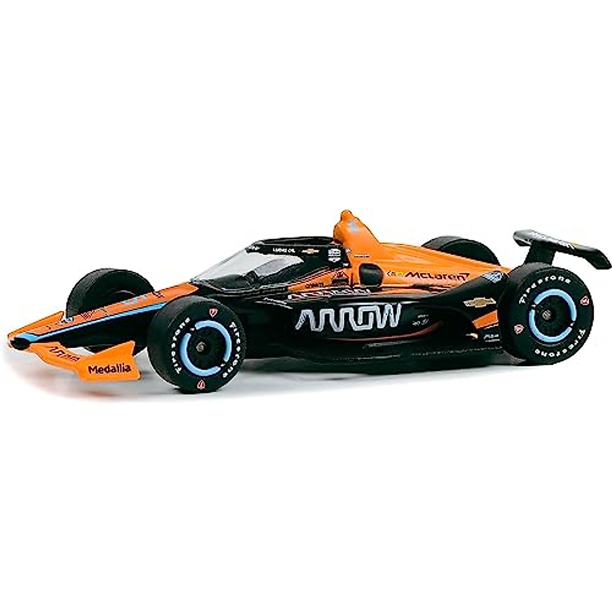 Dallara IndyCar #5 Pato O’Ward Arrow Arrow McLaren NTT IndyCar Series (2023) 1/64 Diecast Model Car by Greenlight 11557