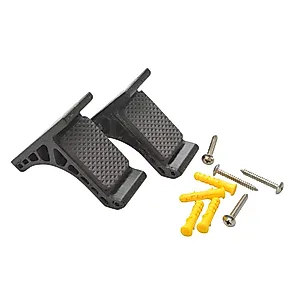 ZSHJGJR Archery Wall Mount Bow Holder for Recurve Bow Traditional Bow Longbow Bow Hanger Bow Hook 2pcs/Pack (black)