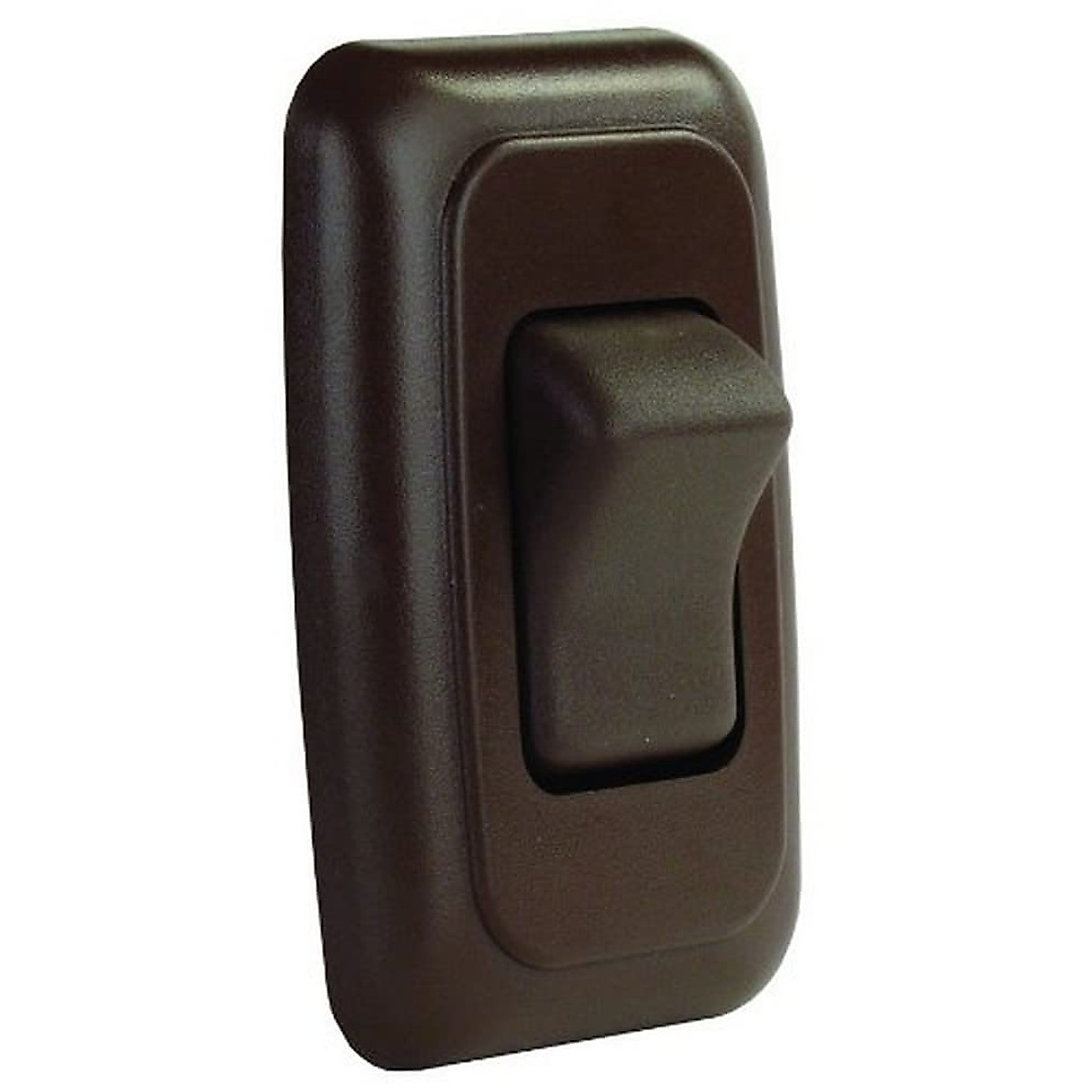 JR Products 12135 Brown Single SPST On-Off Switch with Bezel
