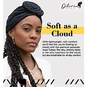 Olivia Sylx African Turban - Top Knot Turban & Pretied Head Wraps for Women - Stylish Head Turbans for Women Fashion