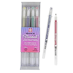 SAKURA Gelly Roll Stardust Glitter Gel Pens - Bold Point Ink Pen for Lettering, Drawing, Invitations, & Stationery - Assorted Colored Ink - Bold Line - 16 Pack