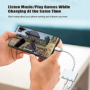 USB C to USB C Headphone Adapter or 3.5mm Trrs Aux Earphone with Charging, Type C Splitter Audio Converter, Compatible with Samsung, Google Pixel, HTC, Huawei etc