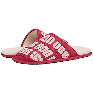 UGG Men's Scuff Graphic Band Slipper, Samba RED, 12