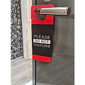 Do Not Disturb Door Hanger Sign, 2 Pack, Double Sided, Ideal for Using in Any Places Like Offices, Clinics, Law Firms, Hotels or During Therapy, Spa Treatment, Counseling Sessions