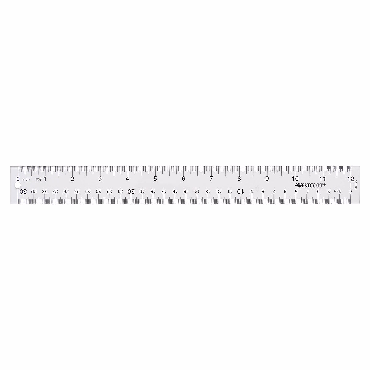 Westcott Clear Flexible 12" Acrylic Metric Ruler (500-10562), Case of 144