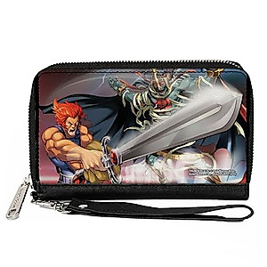 Buckle-Down PU Zip Around Wallet Rectangle ThunderCats Lion O and Mumm Ra Sword of Omens Pose