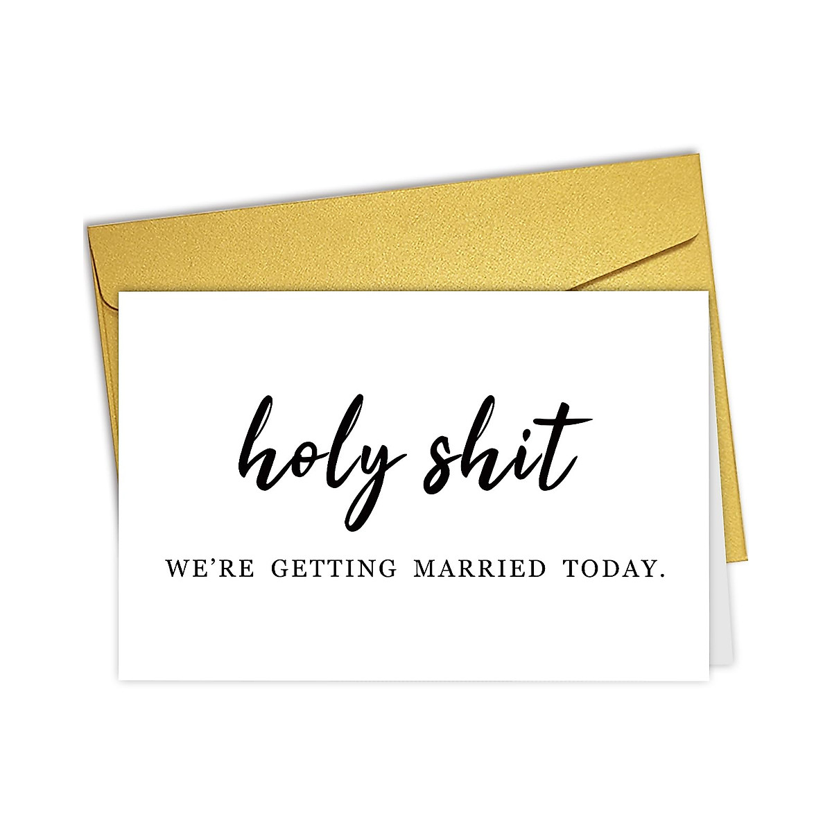 Nchigedy Wedding Day Card, Funny Vows Card for Wife Husband, Premium Smooth Heavy Card Stock, Blank Inside, Includes Envelope