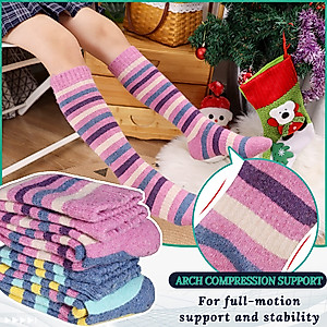 DoSmart Kids Merino Wool Snow Socks,Boys Girls Toddlers Winter Warm Thermal Skiing Snowboarding Skating (2 Pair C,4-7 Years)