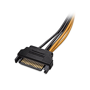 Cable Matters 2-Pack 6 Pin to SATA Power Cable (SATA to 6 Pin PCIe) - 8 Inches