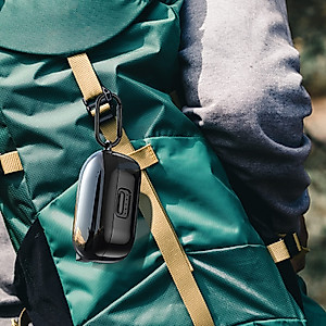 Bose QuietComfort Earbuds Case Cover, Filoto Hard Protective Case for Bose QuietComfort Noise Cancelling Earbuds with Carabiner Keychain Accessories for Men Women (Black)