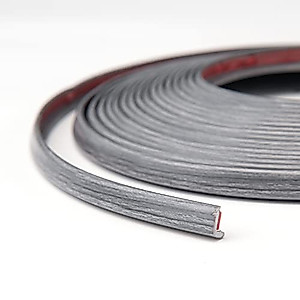 Art3d 20ft Outside Vinyl Corner Trim Peel and Stick for Tile and Wall Edges, Furniture Decoration, Gray Oak